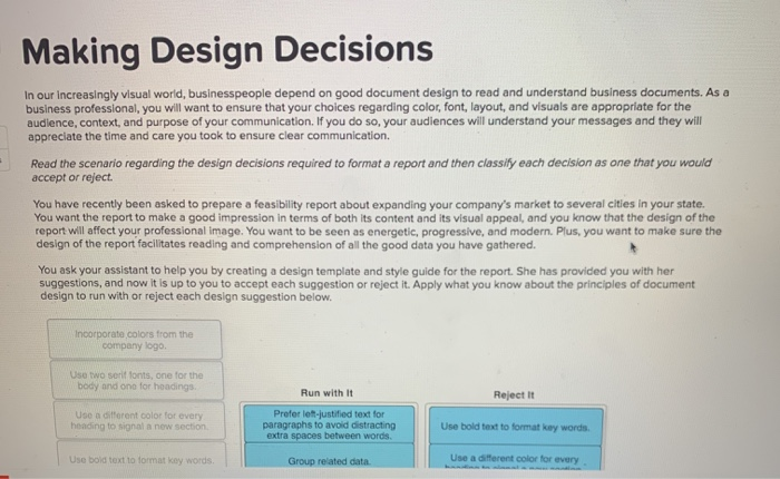 Making Design Decisions In our increasingly visual | Chegg.com