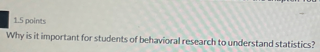 Solved 1.5 ﻿pointsWhy is it important for students of | Chegg.com