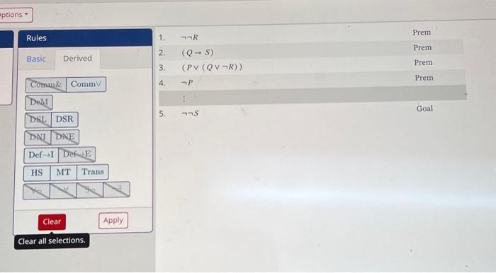 Complete the following derivation using exactly one | Chegg.com