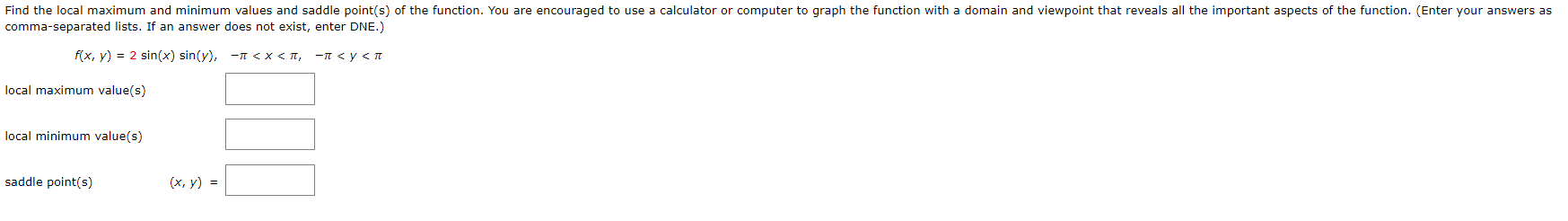 Solved comma-separated lists. If an answer does not exist, | Chegg.com