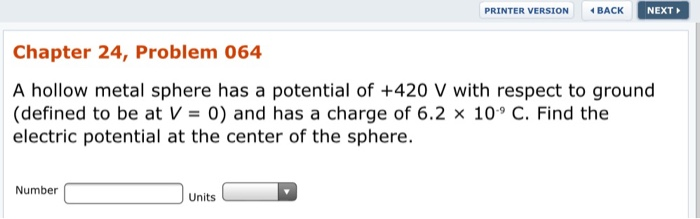 Solved PRINTER VERSION 4 BACK NEXT Chapter 24, Problem 064 A | Chegg.com