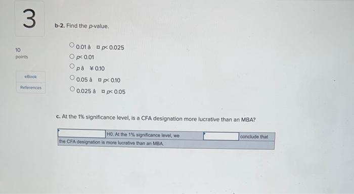Solved 3 The Chartered Financial Analyst (CFA) designation | Chegg.com