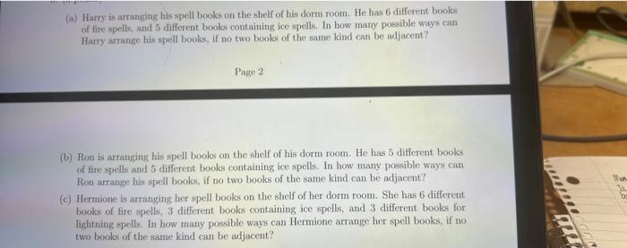 Solved 4. (3 points) (a) Determine the number of ways to | Chegg.com