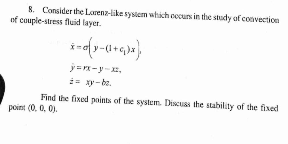 Solved [No hints].this is the dynamical system problem. I | Chegg.com