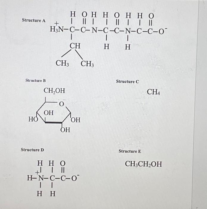 Solved Structure B Structure C Structure D Structure