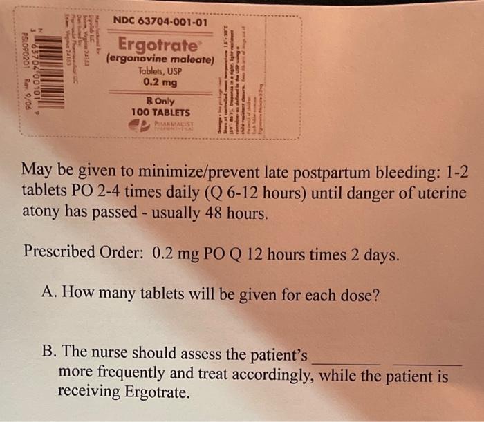 Solved NDC 63704-001-01 2.1 . CHITE PS1090201 Rax 9/06 | Chegg.com