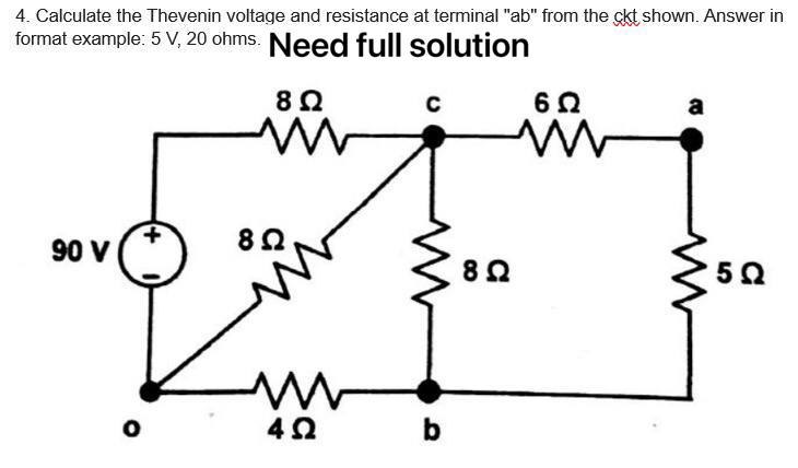 Solved Calculate the Thevenin voltage and resistance at | Chegg.com