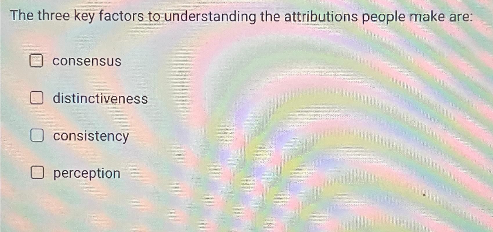 Solved The three key factors to understanding the | Chegg.com