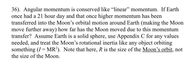 Solved . ﻿Angular momentum is conserved like "linear" | Chegg.com