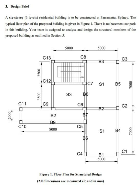 Solved 3. Design Brief A six-storey (6 levels) residential | Chegg.com