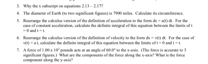 Solved 3. Why the x subscript on equations 2.13-2.17? 4 | Chegg.com