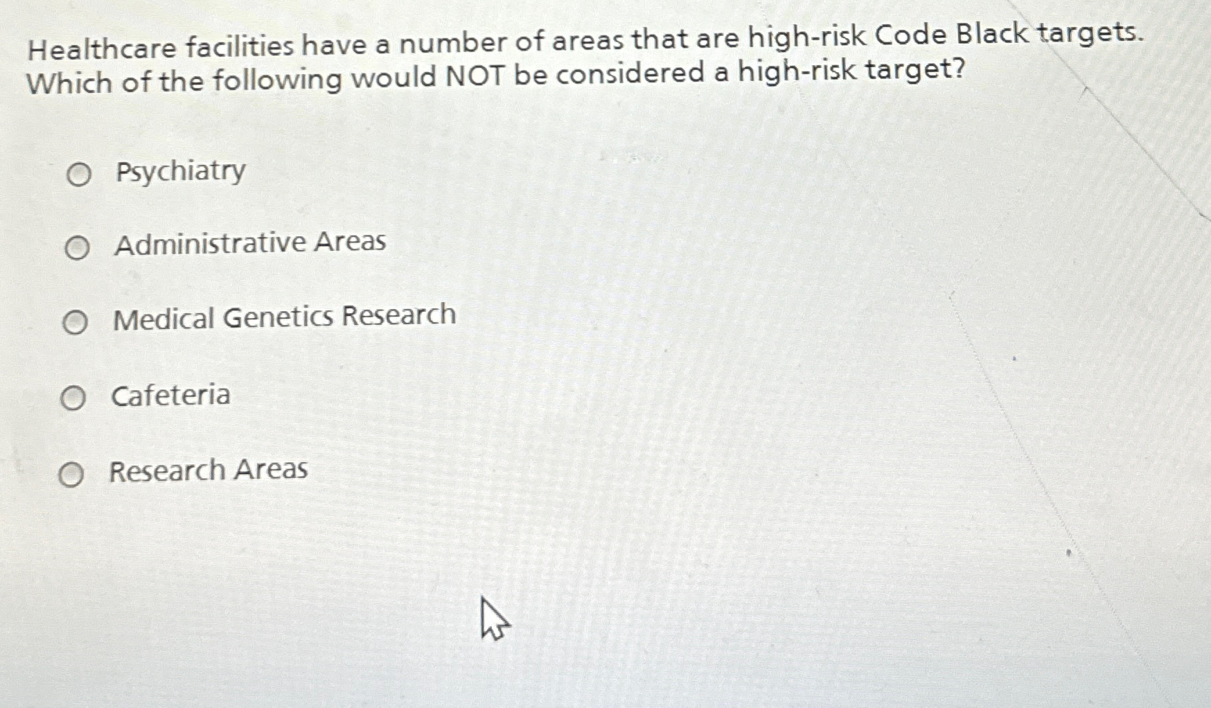 Solved Healthcare facilities have a number of areas that are | Chegg.com