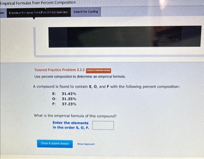 Solved Empirical Formulas from Percent Composition Tutored | Chegg.com
