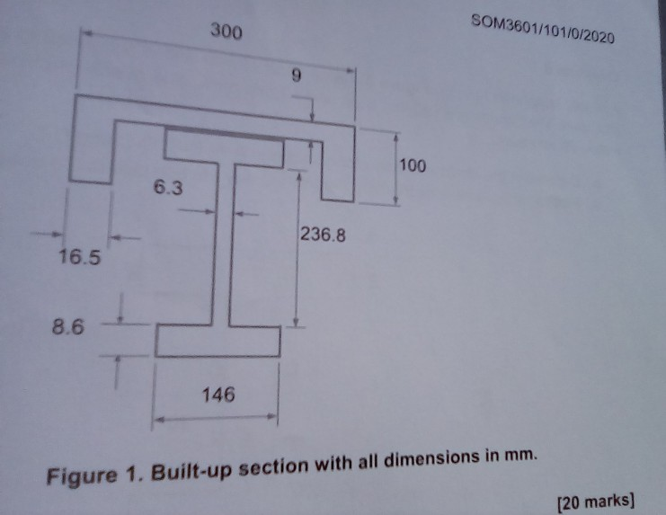 Solved Question 3 For the built-up section shown in Figure 1 | Chegg.com