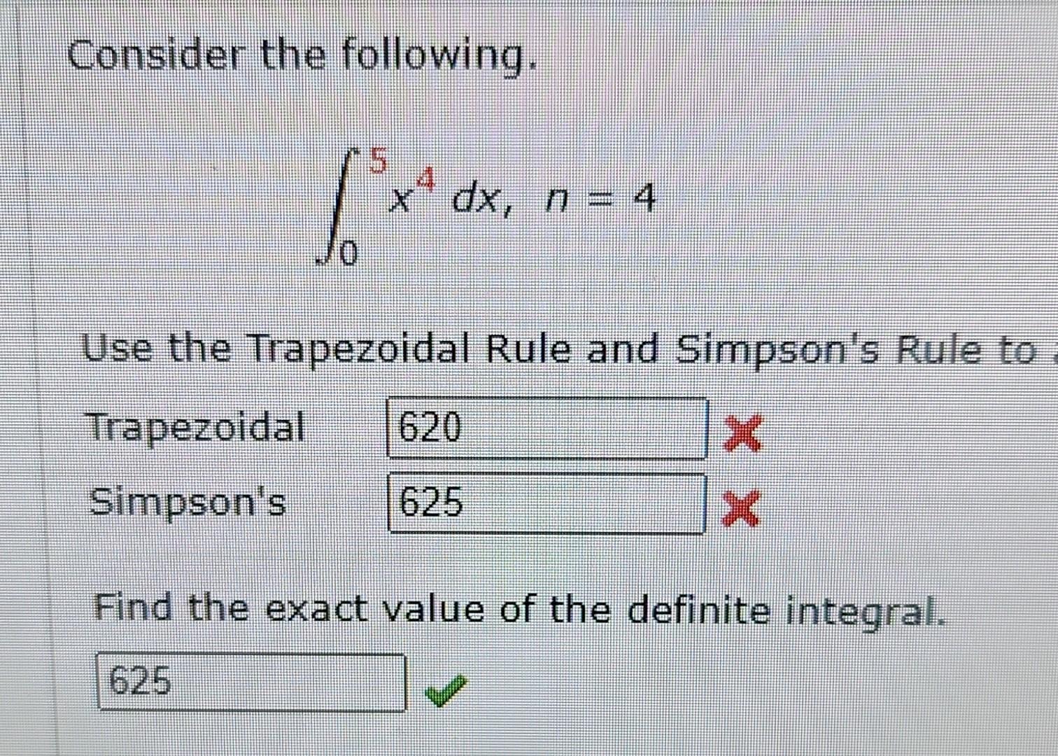 Solved Use the Trapezoidal Rule and Simpson's | Chegg.com