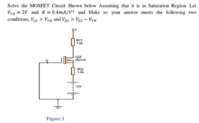 Solved Solve the MOSFET Circuit Shown below Assuming that it | Chegg.com