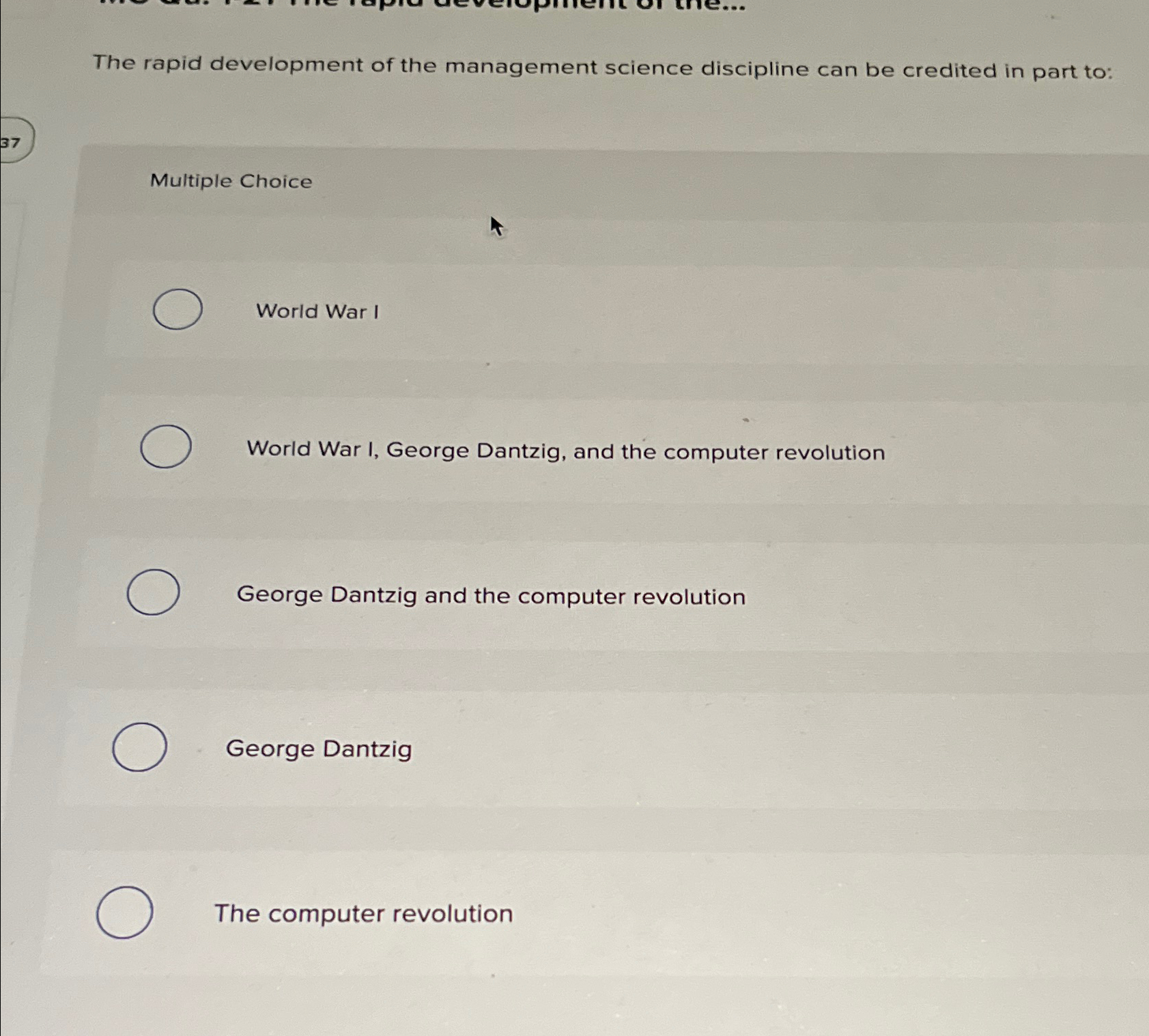 Solved The rapid development of the management science | Chegg.com