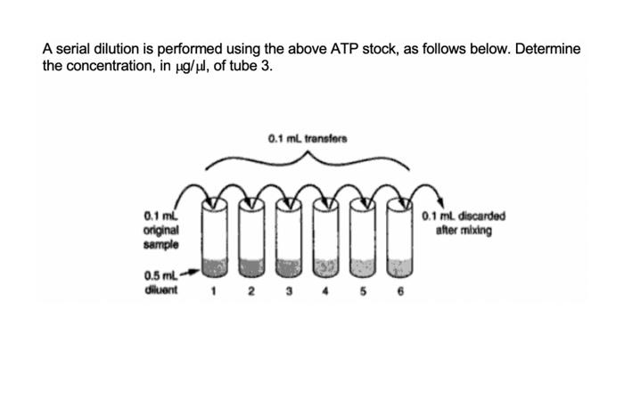 Solved A stock solution of ATP was prepared by disolving 20 | Chegg.com