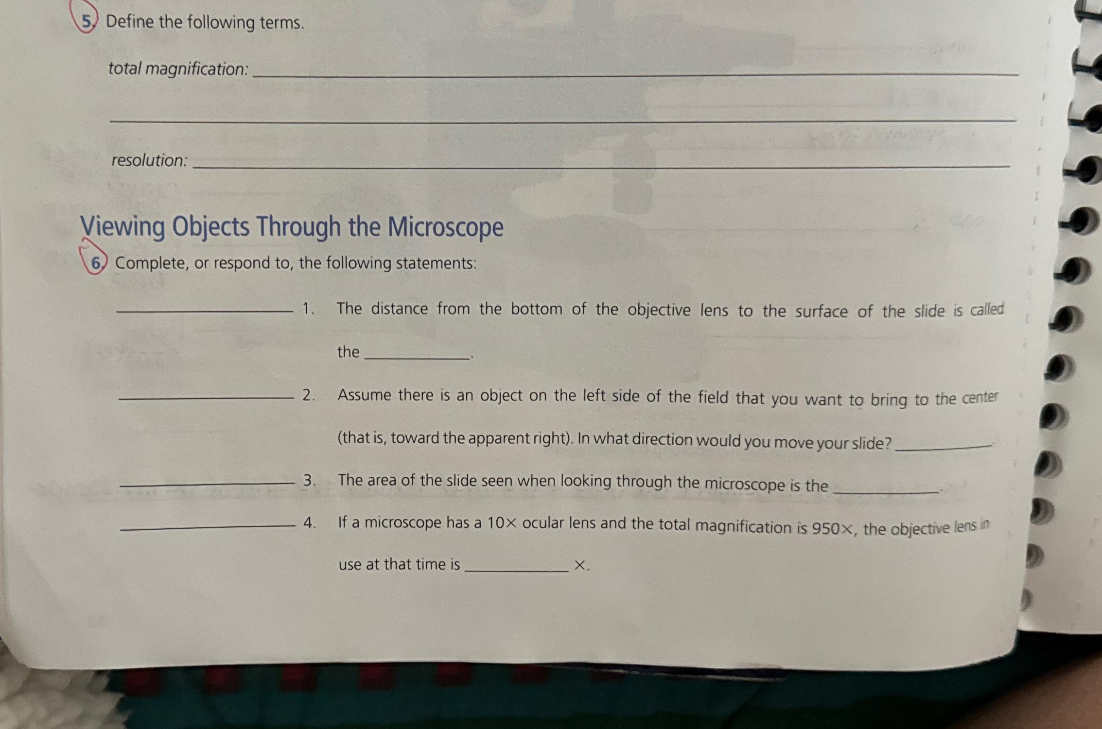 Solved Define the following terms.total | Chegg.com