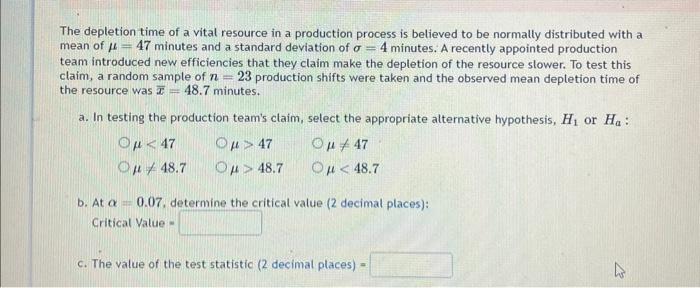 Solved 5. The depletion time of a water resource in a | Chegg.com