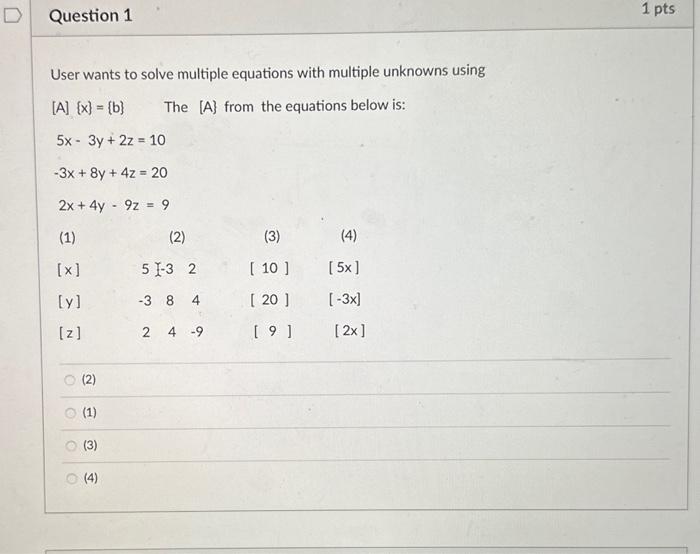 Solved User wants to solve multiple equations with multiple | Chegg.com Solved User wants to solve multiple equations with multiple | Chegg.com