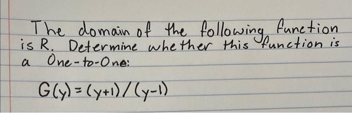 Solved The domain of the following function is R. Determine | Chegg.com