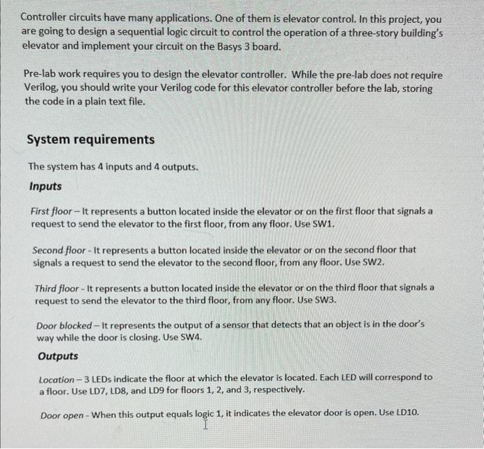 Solved Controller circuits have many applications. One of | Chegg.com