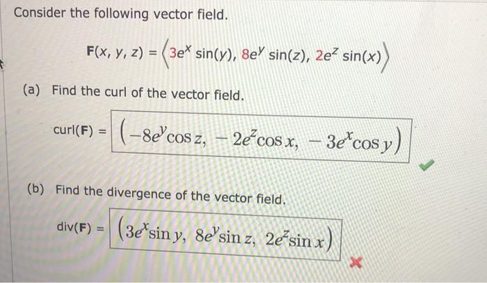 Solved Plot the vector field and guess where div(F) > 0 and | Chegg.com