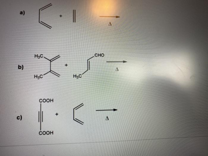 Solved a) A HC CHO b) کرے گی۔ A H3C HC COOH c) COOH | Chegg.com