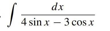 Solved ∫4sinx−3cosxdx | Chegg.com
