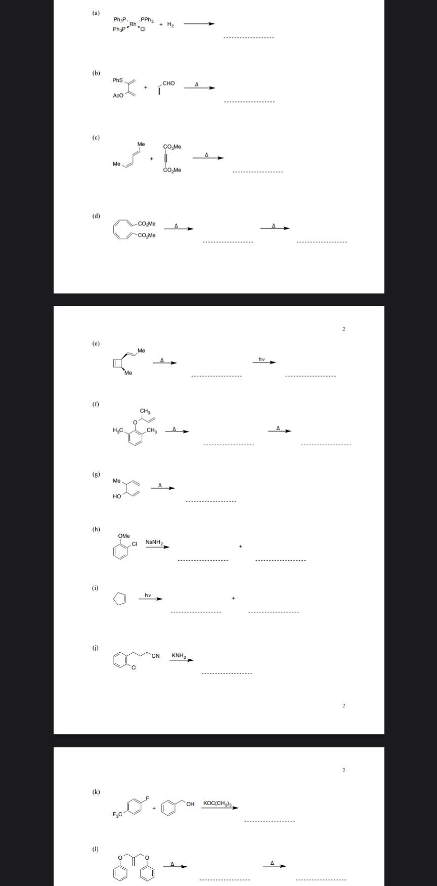Solved Fill in the blanks with structures (with appropriate | Chegg.com