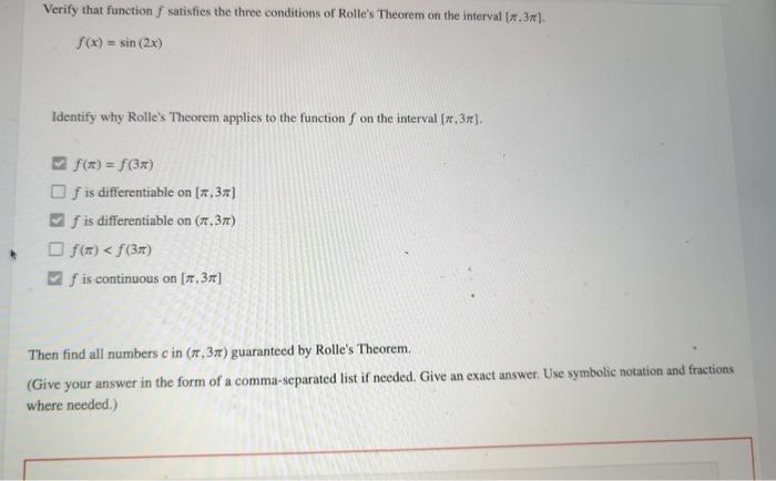 Solved Verify that function f satisfies the three conditions | Chegg.com