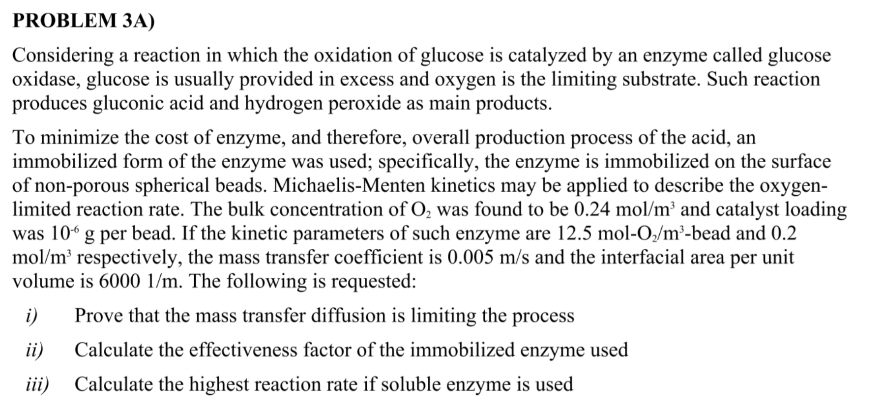 Solved PROBLEM 3A)Considering a reaction in which the | Chegg.com