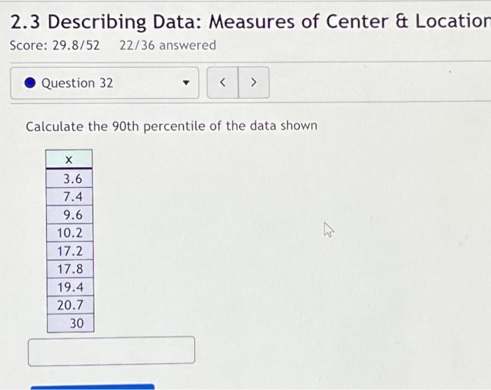Solved 2.3 Describing Data: Measures of Center & Location | Chegg.com