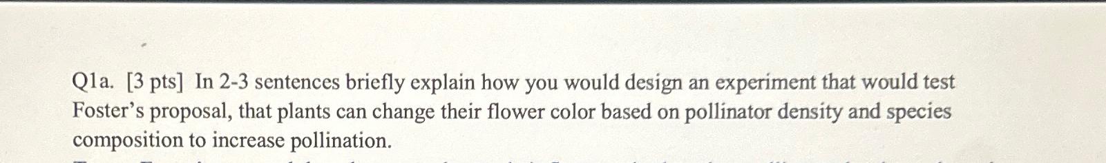 Solved Q1a. [3 ﻿pts] ﻿In 2-3 ﻿sentences briefly explain how | Chegg.com