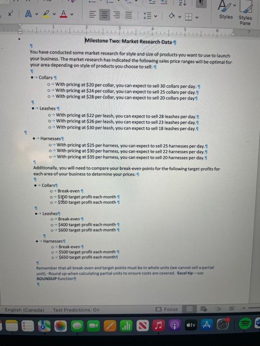 ACC-202-Milestone Three: Actual-Costs and Revenue | Chegg.com