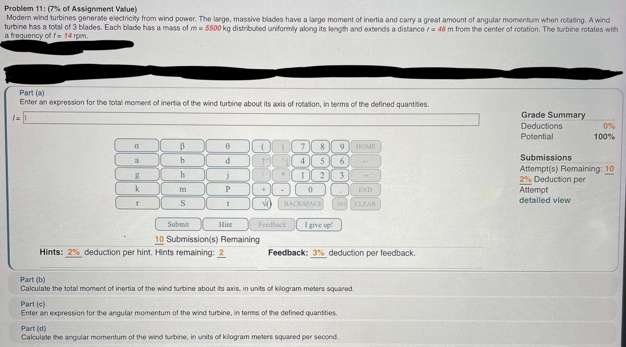 Solved Problem 11: (7% ﻿of Assignment Value)Modern wind | Chegg.com
