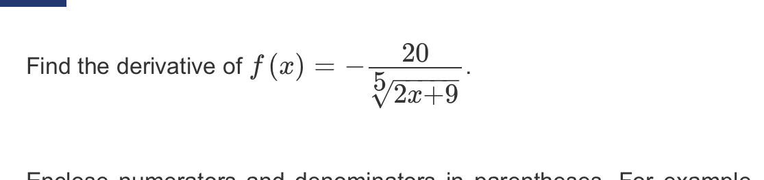 Solved Find the derivative of f(x)=-202x+95. | Chegg.com