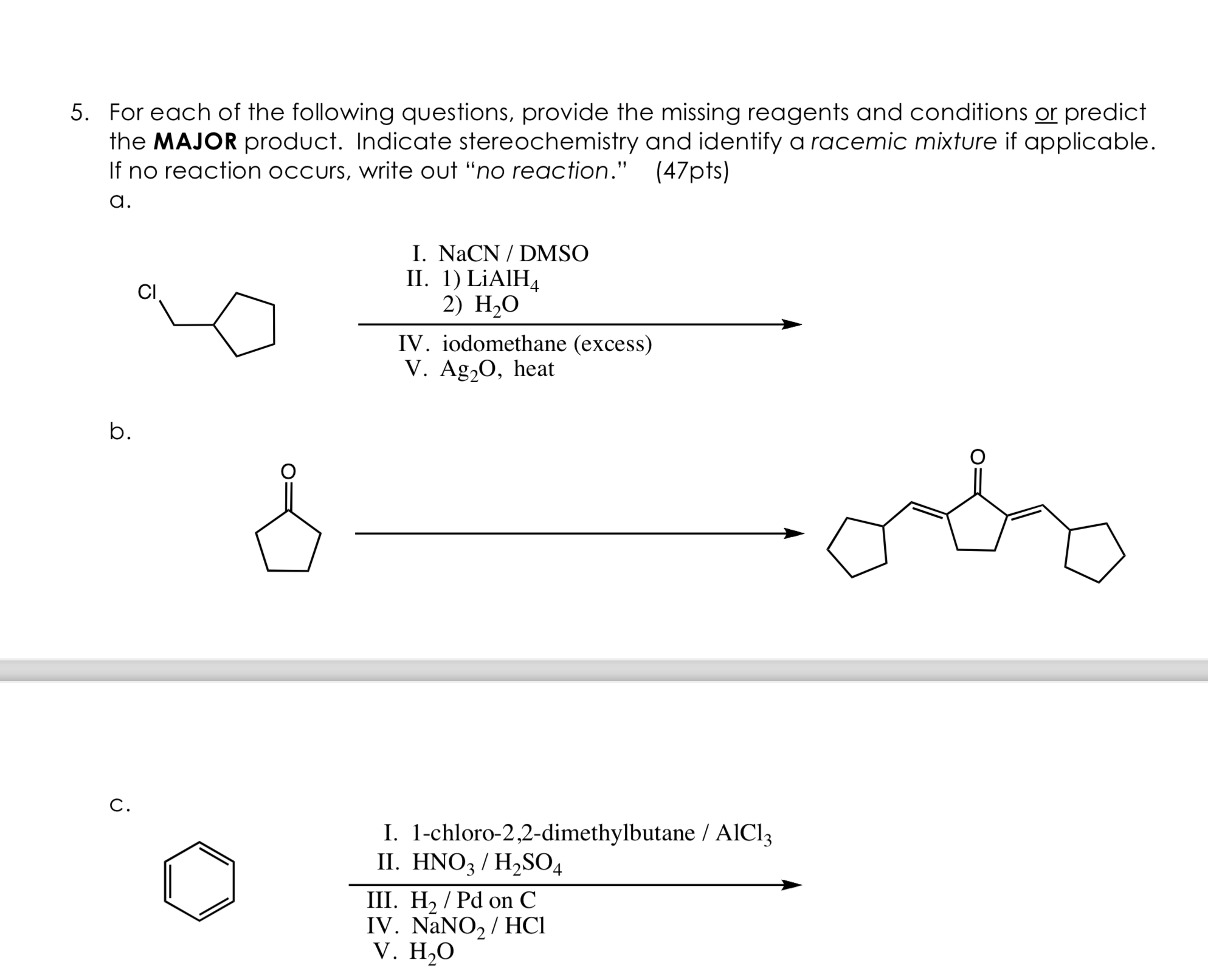Solved For each of the following questions, provide the | Chegg.com