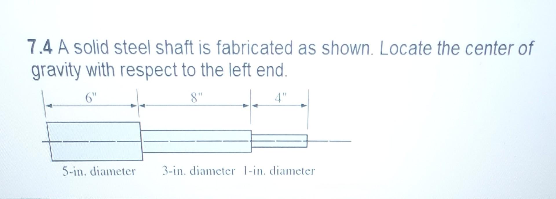 Solved 7.4 A solid steel shaft is fabricated as shown. | Chegg.com
