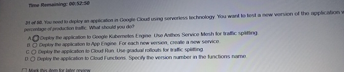 Solved Time Remaining: 00:52:5031 ﻿of So. ﻿You neod to | Chegg.com