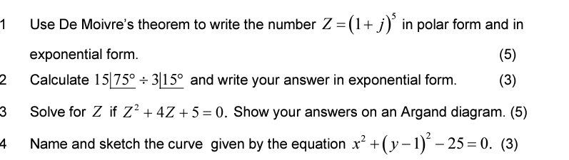 Solved 1 ﻿Use De Moivre's theorem to write the number | Chegg.com