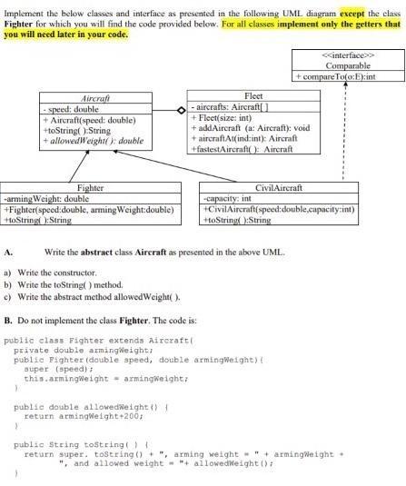 Solved Implement the below classes and interface as | Chegg.com