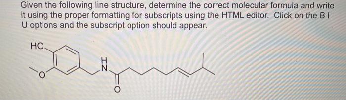Solved Given The Following Line Structure Determine The
