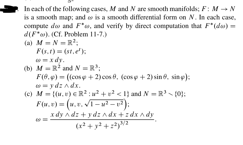 Solved In each of the following cases, M ﻿and N ﻿are smooth | Chegg.com
