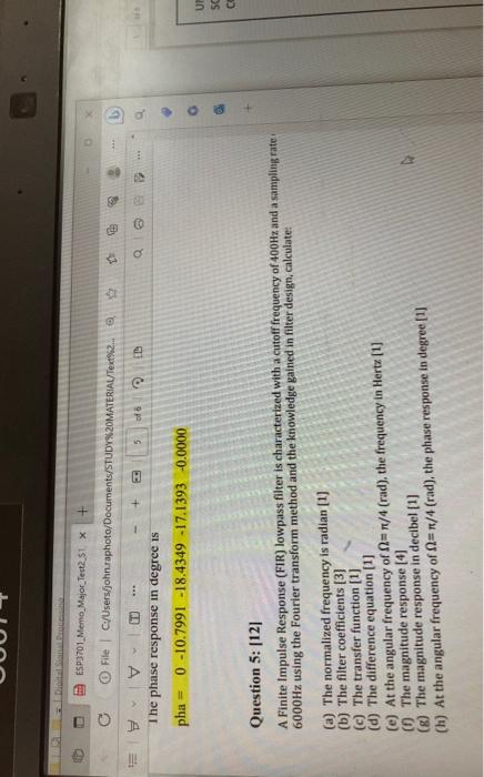 Solved Digital signal processing from text book"Lizhe Tan | Chegg.com