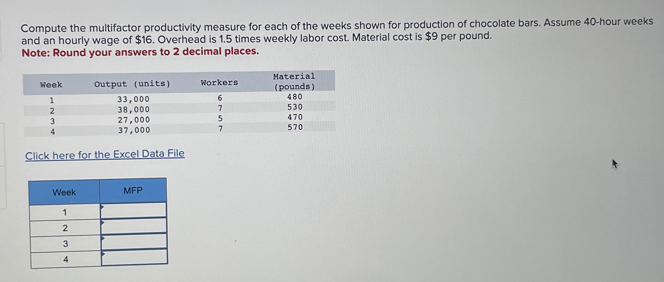 Solved Compute the multifactor productivity measure for each | Chegg.com