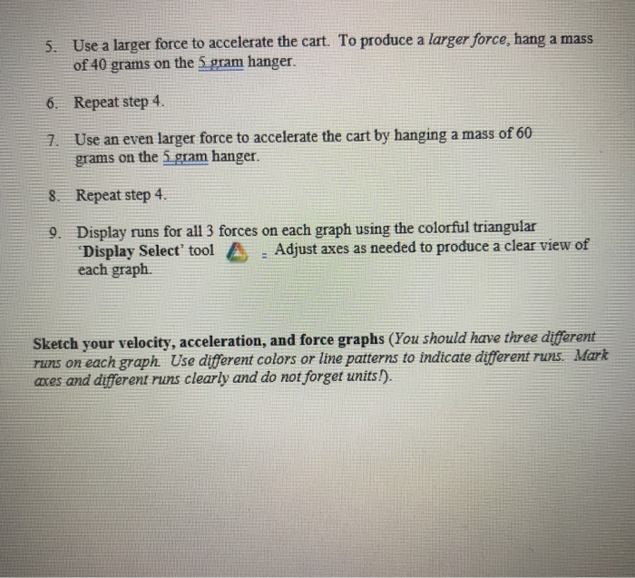 Solved Activity 1-2 - Speeding up of cart Prediction 1-2: | Chegg.com