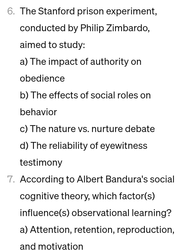 Solved The Stanford prison experiment, conducted by Philip | Chegg.com