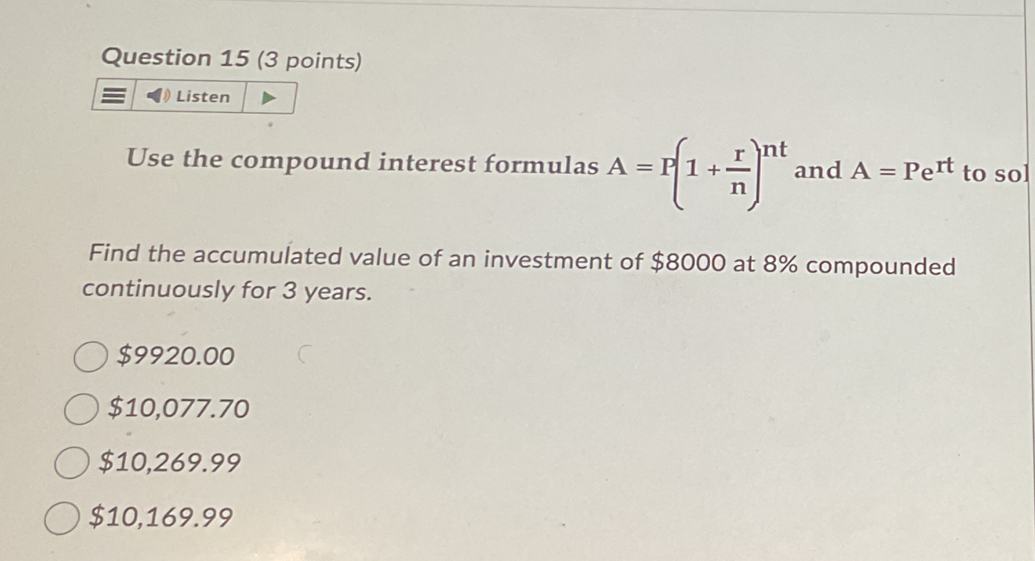 Solved Question 15 (3 ﻿points)ListenUse the compound | Chegg.com